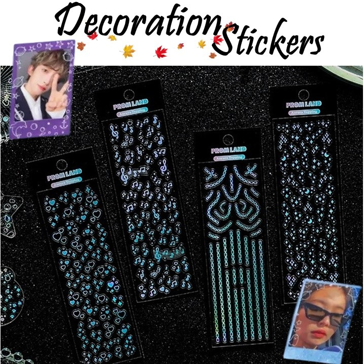 (1pcs & 4pcs) Decoration Stickers. DIY photocard sticker. Deco stickers ...