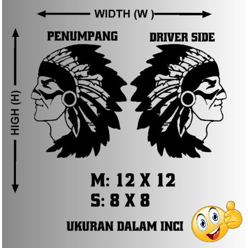 STICKER DAYAK RED INDIAN APACHE LORI | Shopee Malaysia