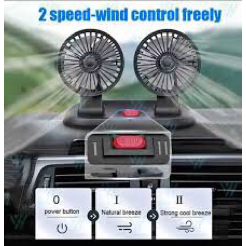 24v 12V Double Head USB 360 Degree Rotation Adjustable Silent Car Lorry ...