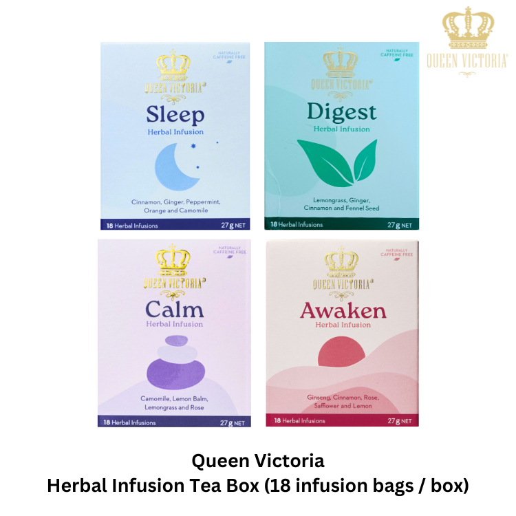 Queen Victoria Herbal Infusion Tea Bags - Awaken / Calm / Digest ...