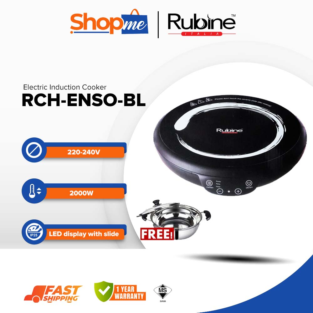 Rubine RIH-ENSO-BL Electric Induction Cooker | Shopee Malaysia