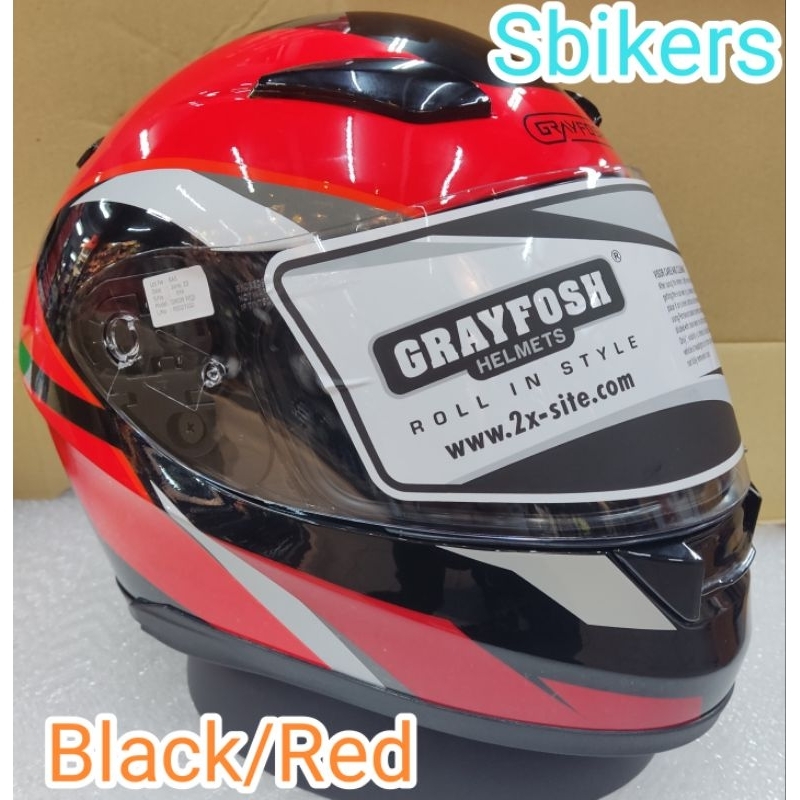 HELMET GRAYFOSH FULLFACE G9009/G9999 DOUBLE VISOR READY STOCK | Shopee ...
