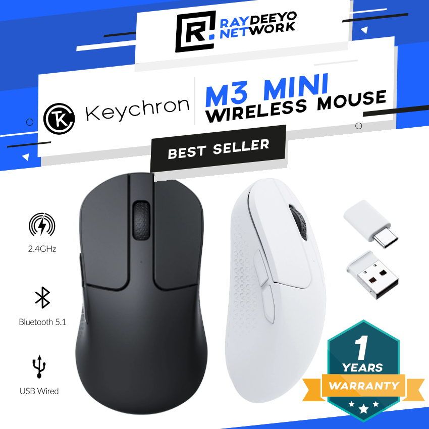 Keychron M3 Mini Wireless Mouse [55g Weight/2.4 GHz/Bluetooth/USB Wired] | Shopee Malaysia
