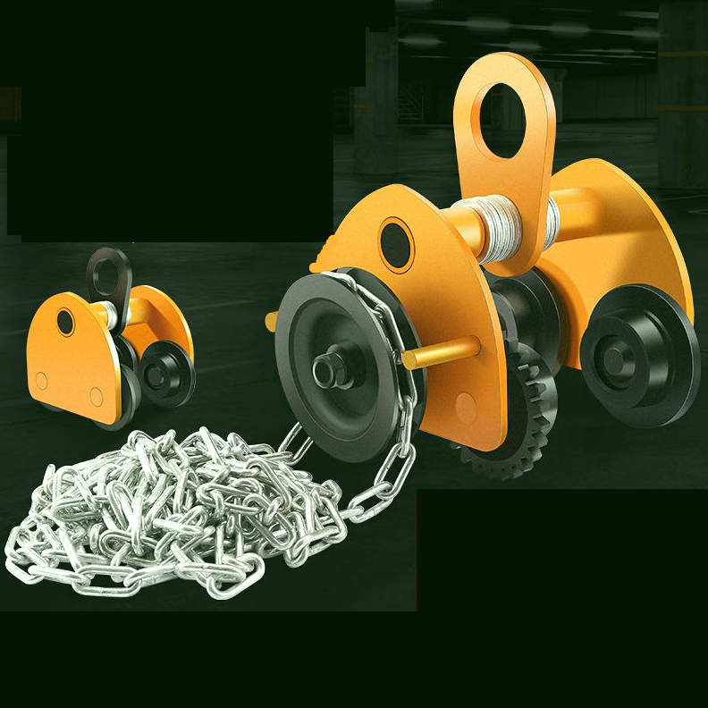 Monorail Carriage Hand Power Truck Crane Hand Push Driving I-Beam Track ...