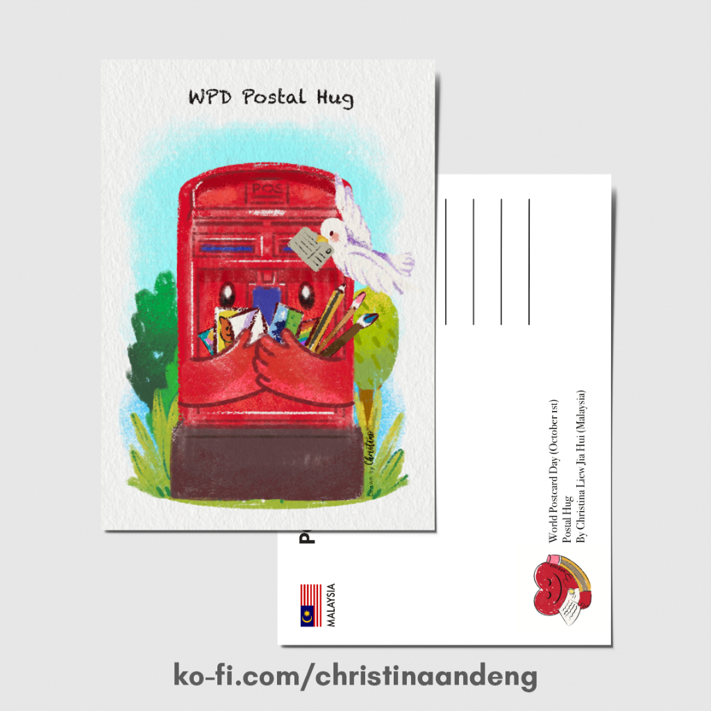 Mailbox postcard of World Postcard Day 2023 Postal Hug | Shopee Malaysia