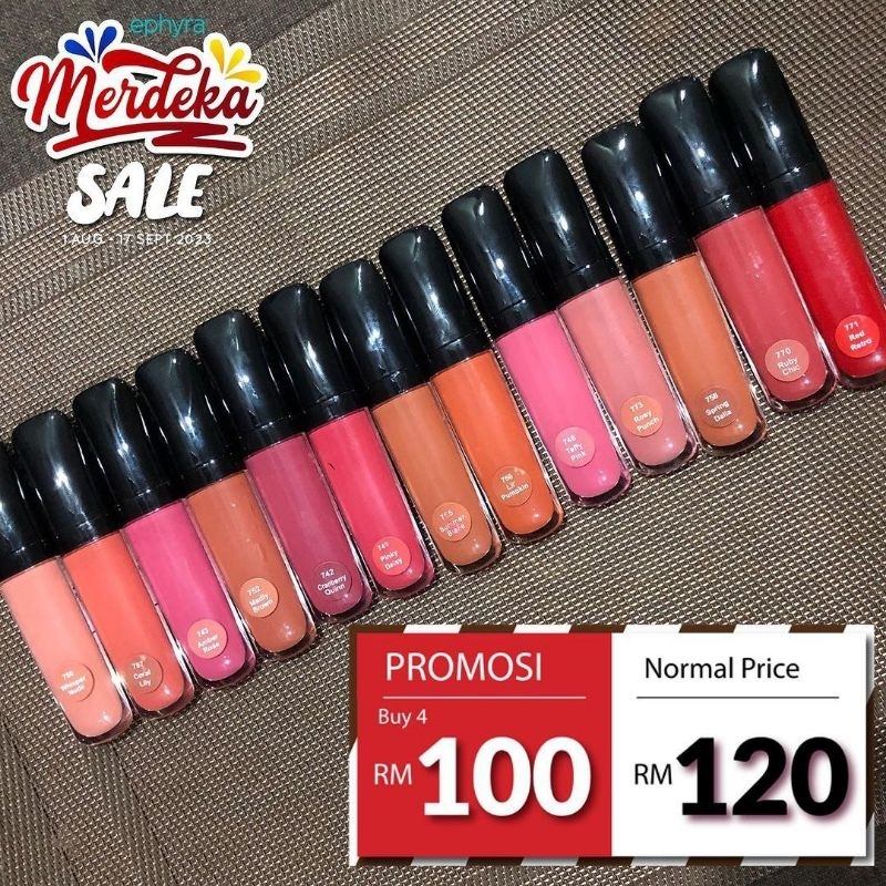 EPHYRA LIPS MATTE LIP COLOR LIPSTICK GINCU | Shopee Malaysia