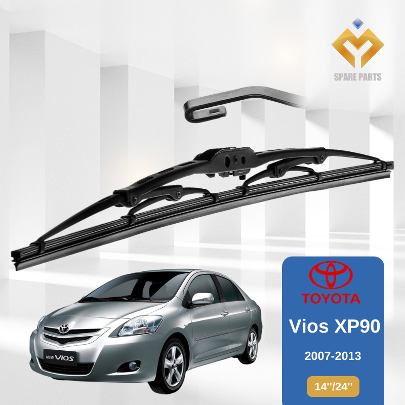 Toyota Vios 2007 2013 2023 1set 14"+24"GradeA Premium Rubber Car Wiper ...