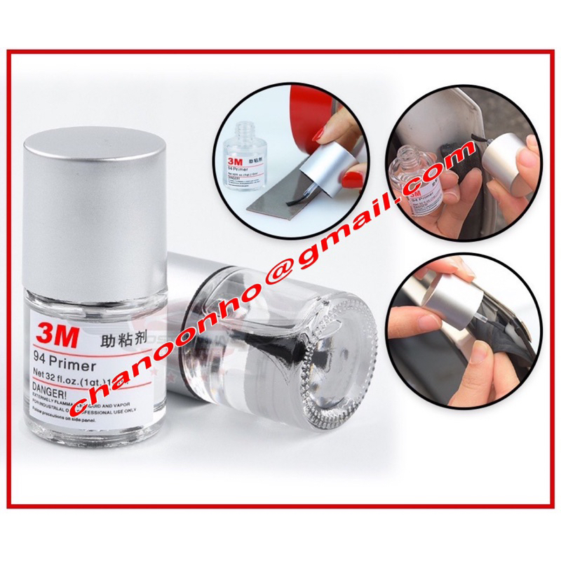 Genuine 3M Strong Permanent 94 Primer Adhesion Promoter For Double Sided Tape Primer Liquid 10ml ...