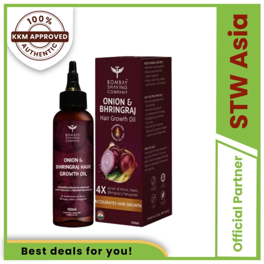 (Expiry July 2024) Bombay Shaving Company 4X Growth Action Onion and Bhringraj Hair Oil - 100 ml ...