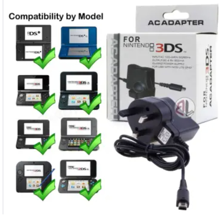 Nintendo 3DS / New 3ds / 3DS LL / Dsi / DS LL 3 Pin AC Adapter | Shopee ...