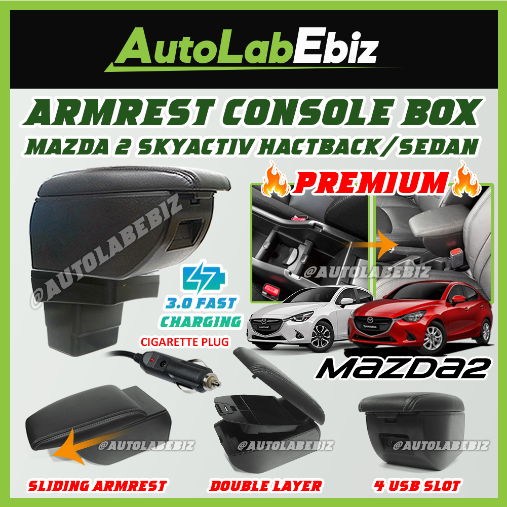 [𝗣𝗥𝗘𝗠𝗜𝗨𝗠 𝗔𝗥𝗠𝗥𝗘𝗦𝗧] MAZDA 2 skyactiv hatchback sedan 2015-2019 Centre ...