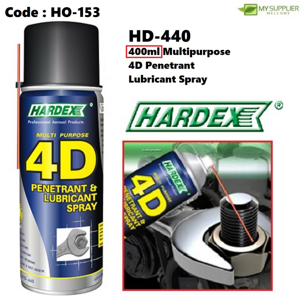 HO-153 HARDEX 400ml Multi Purpose 4D Penetrant & Lubricant Spray ...