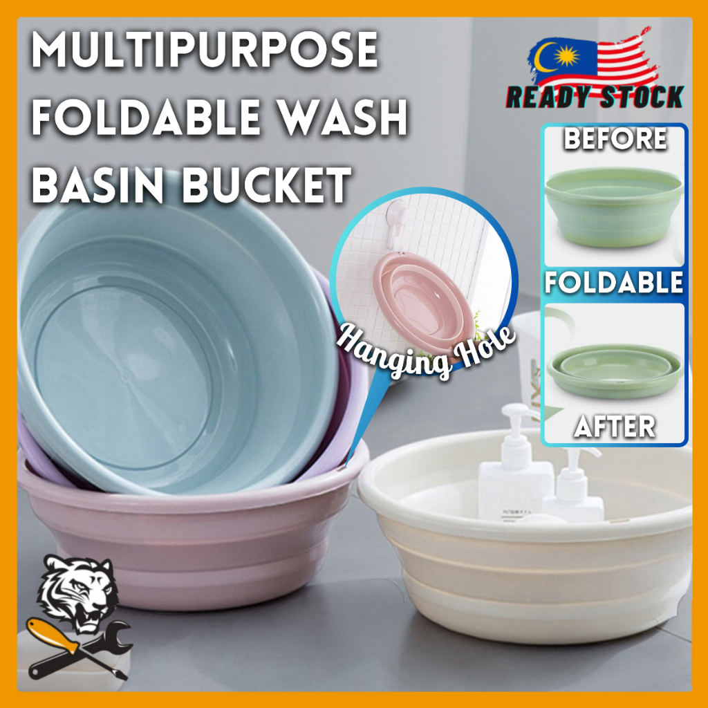Multipurpose Foldable Wash Basin Basket Travel Basin Collapsible ...