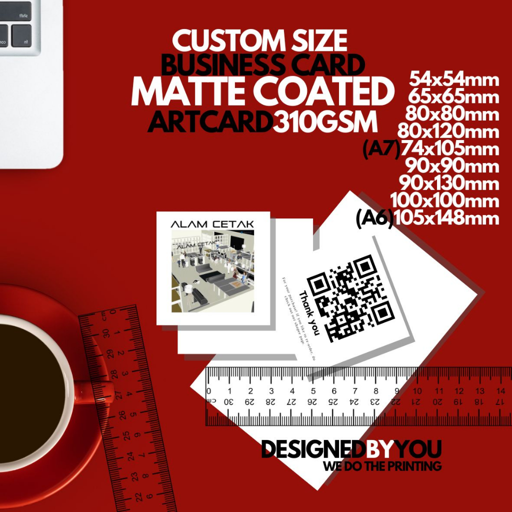 310gsm Matte laminated Custom size 100 -1000pcs double sided Business ...