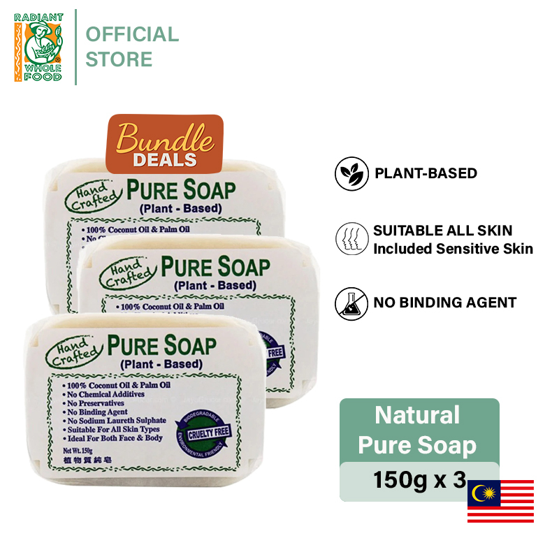 [Family Pack] Radiant Natural Pure Soap (150g x 3 Bar) | Shopee Malaysia