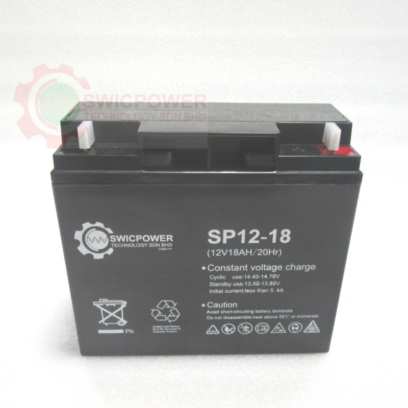 Rechargeable Battery Maintenance-free SP12-18 12V 18Ah Back Up Battery ...