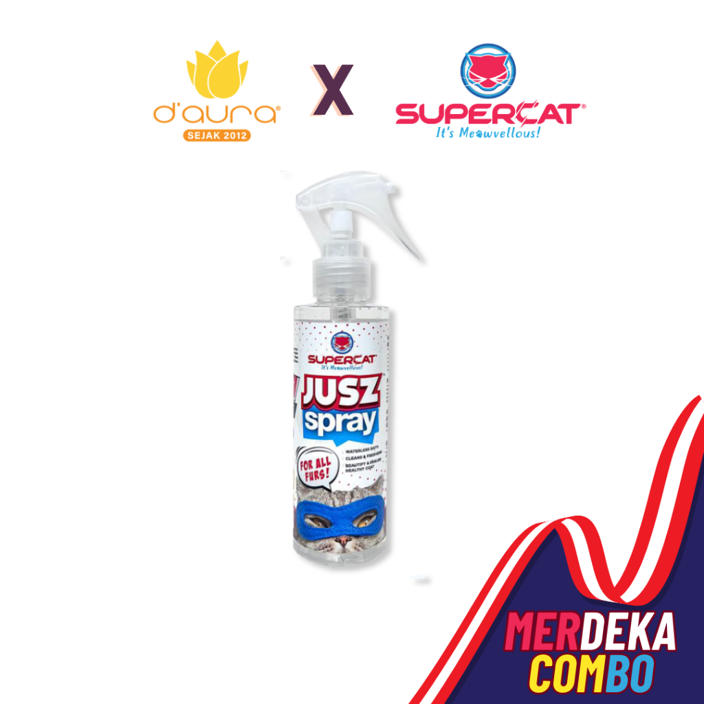 JUSZ SPRAY "Supercat X D'Aura" [150ML] [500SPRAY] MERDEKA PROMO ...