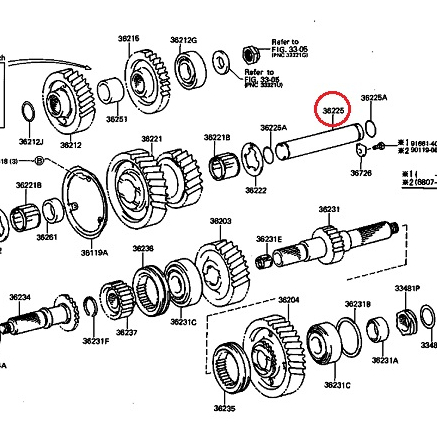 TOYOTA LAND CRUISER TRANSFER IDLER GEAR SHAFT | Shopee Malaysia