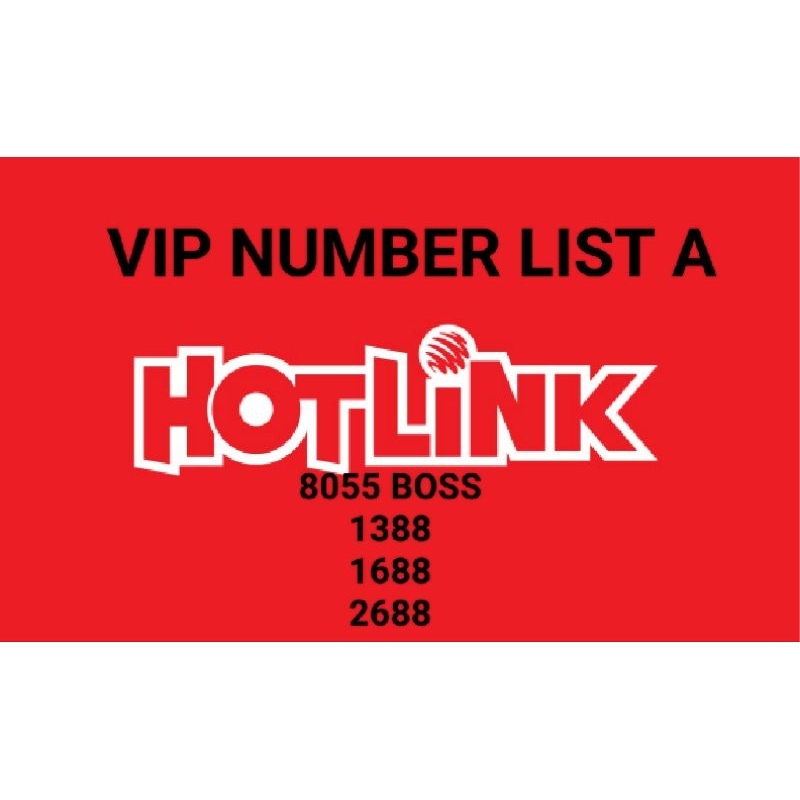 [ VIP NUMBER LIST A ] HOTLINK 5G VIP 8055 BOSS 128 8888 NUMBER FAMILY ...