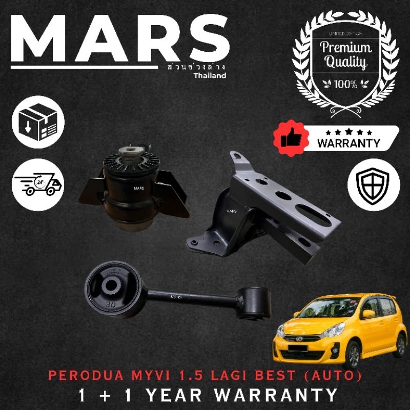 Perodua Myvi 1.5 Lagi Best AUTO Engine Mounting Kit Set [1+1 Year ...