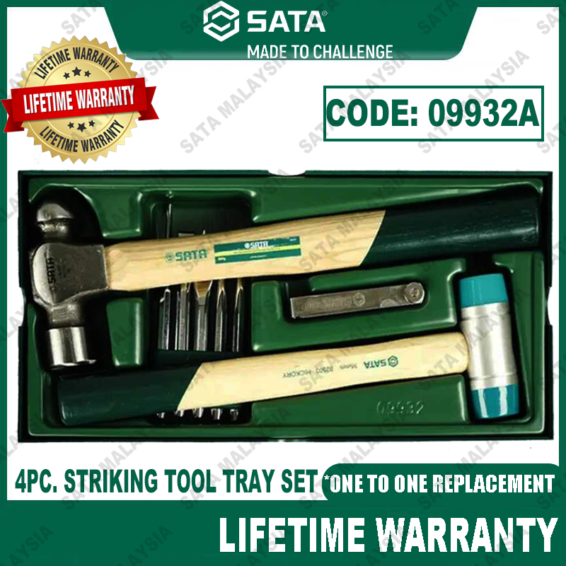 SATA 4Pc. Striking Tool Tray Set 09932A Hammer Set Tukul Sata Tools ...