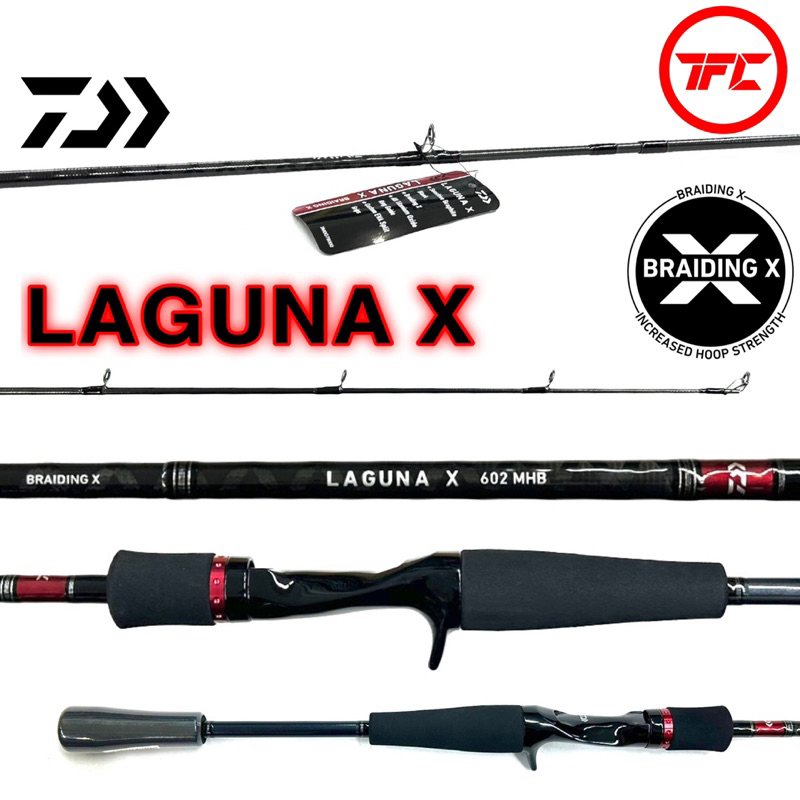 Daiwa Laguna X Spinning & Baitcast Fishing Rod BC Baitcasting Casting 18’ 2018 Medium Heavy ...