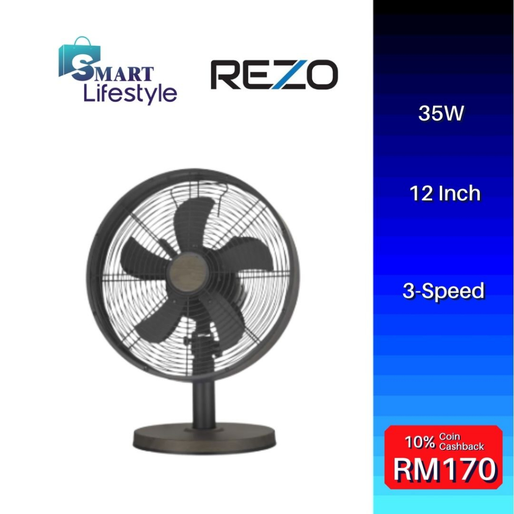 Rezo T18 Table Fan 12 INCH | Shopee Malaysia