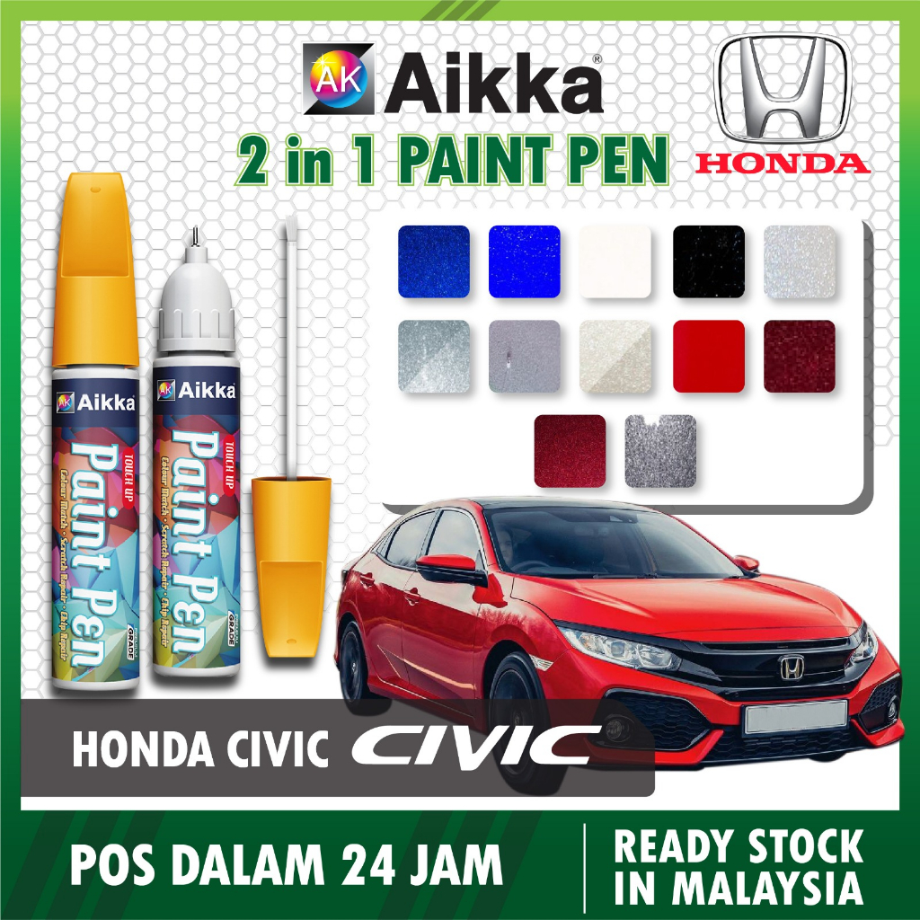 [ HONDA CIVIC 2016-2020 ] Aikka Cat Pen Cat Hilang Calar 2 in 1 Touch ...