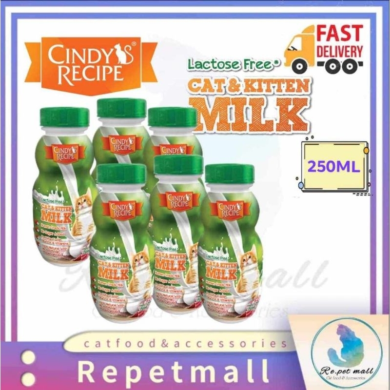 CINDY RECIPE CAT & KITTEN MILK Susu 250ML /Susu Kambing Segar UHT ...