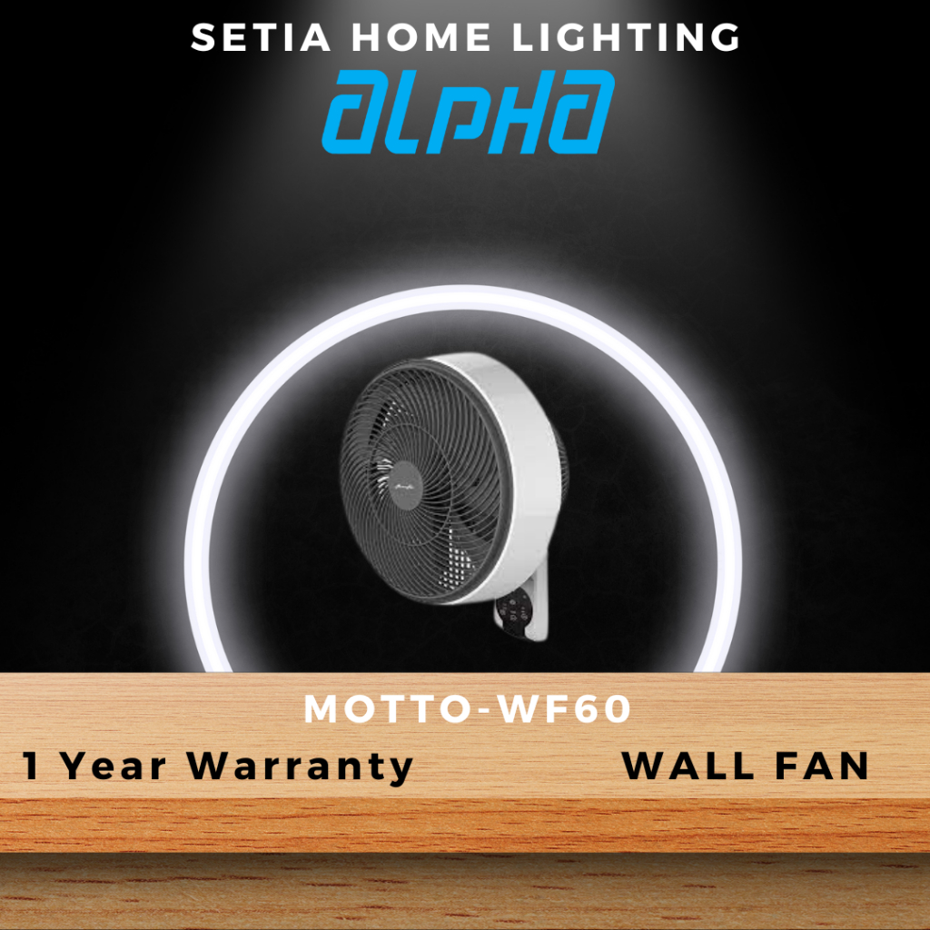 Alpha WF60 Motto Wall Fan 60 / 3 Speed Remote Control | Shopee Malaysia