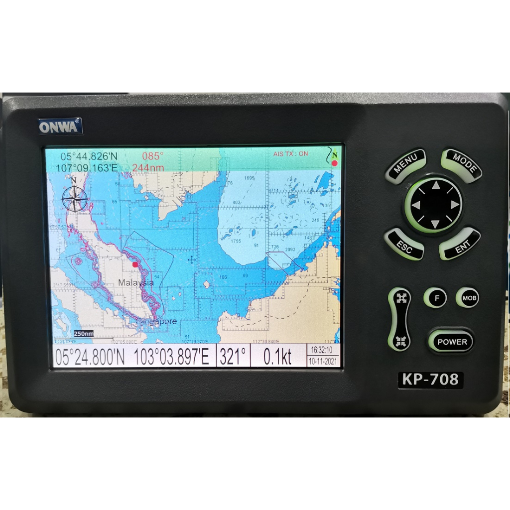 Onwa KP-708A with 7-inch GPS Chart Plotter with Class B+ AIS Transponder | Shopee Malaysia