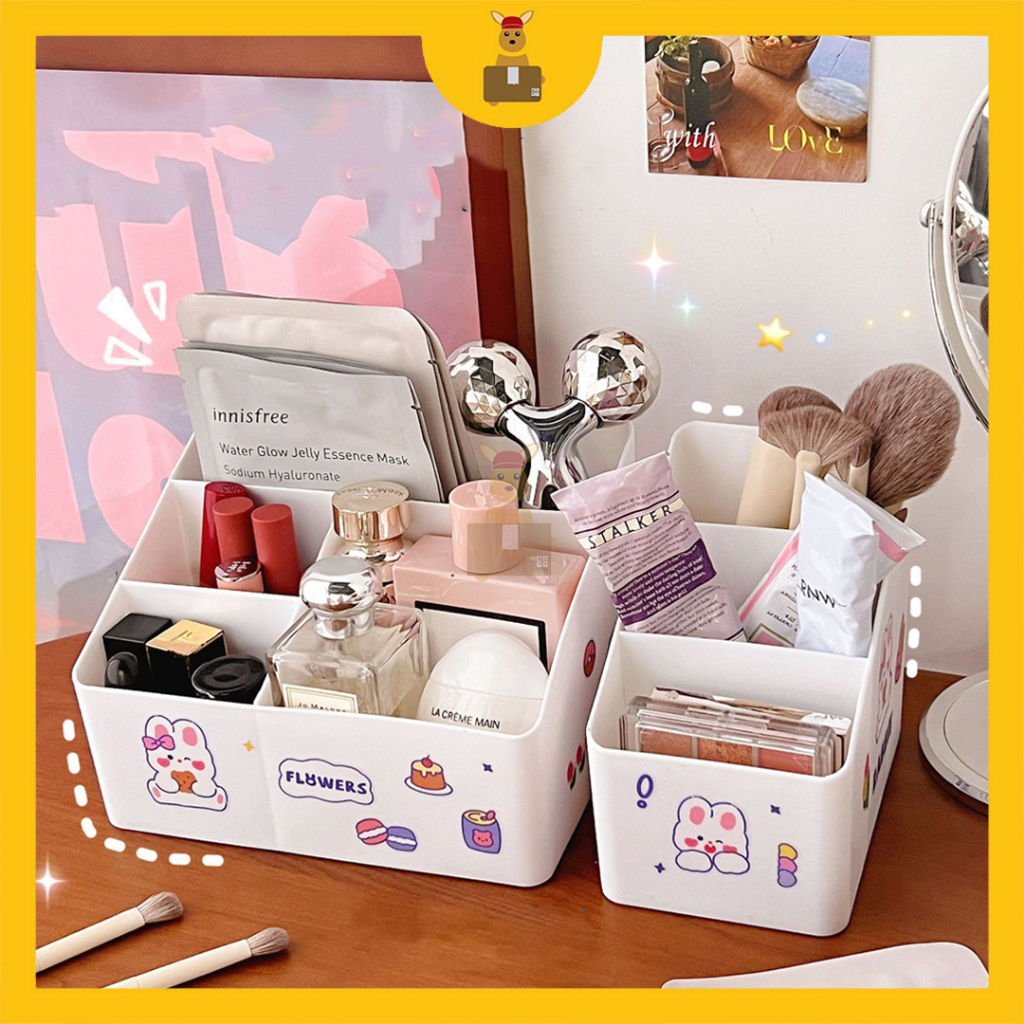 Ins White Table Organizer Desktop Partition Storage Box Student ...