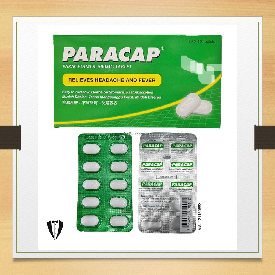 [EXP: 09/2025] PARACAP (PARACETAMOL) 500MG 1 x 10's (1 STRIP) | Shopee ...