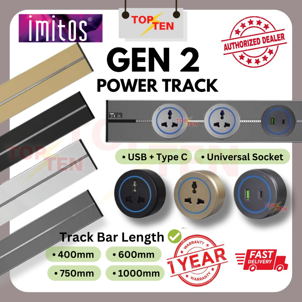 Imitos Power Track G2 Socket Switch 32A Power Line 13A Universal USB ...