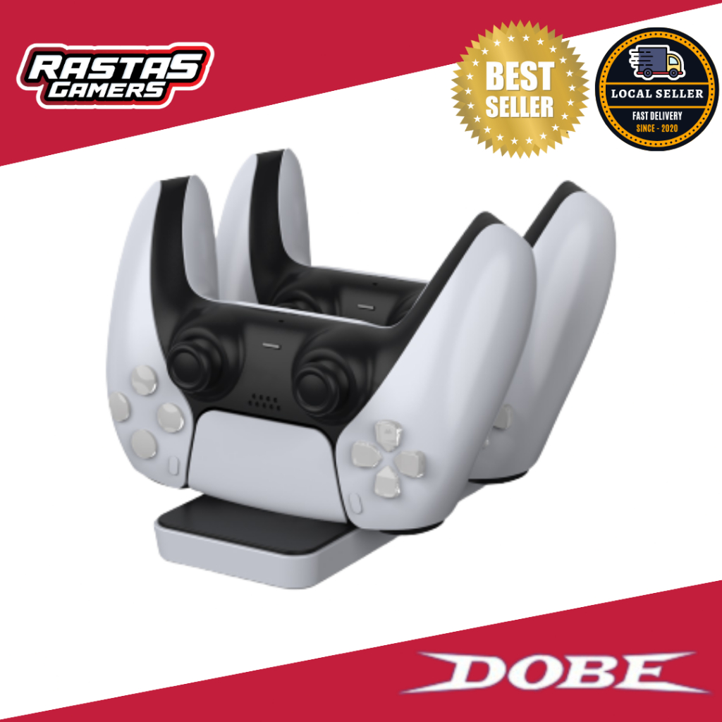 Dobe PS5 Charger Dualsense Controller Dual Port Fast Charging Type C ...