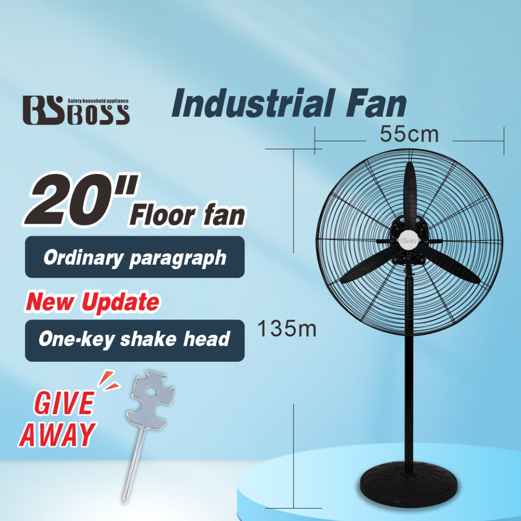BSBOSS Industrial Heavy Duty Fan - Floor Fan/Wall Fan/Stand Fan ...