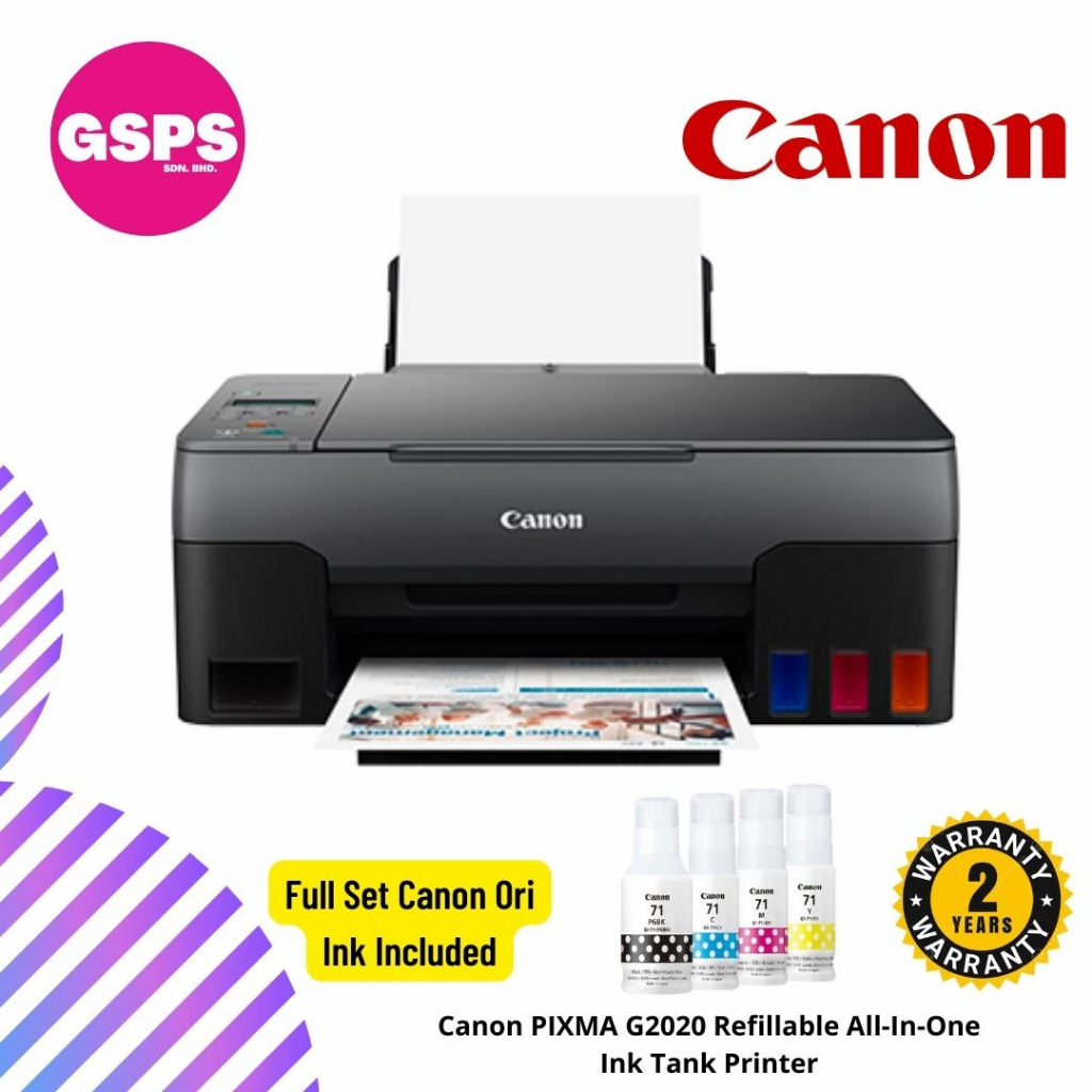 Canon PIXMA G2020 Refillable All-In-One Ink Tank Printer | Shopee Malaysia