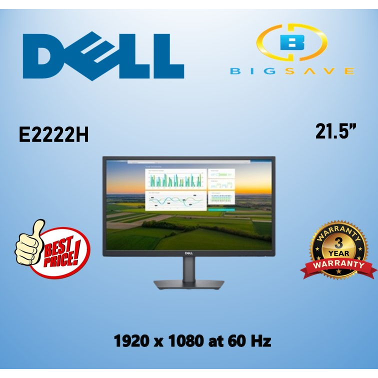 DELL E2222H 21.5" LED MONITOR (1920 x 1080 at 60 Hz) | Shopee Malaysia