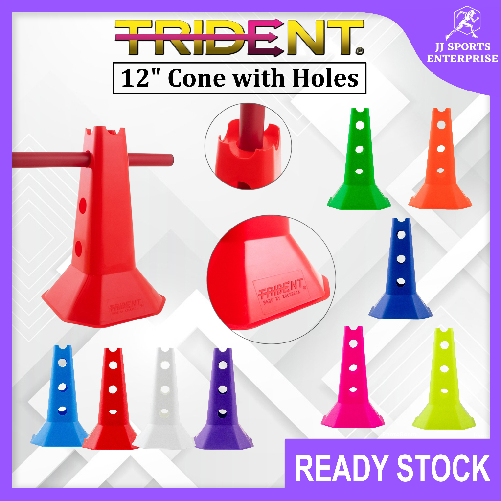 Trident Training Cone With Holes 12” Agility Speed Markers Cone Kon ...