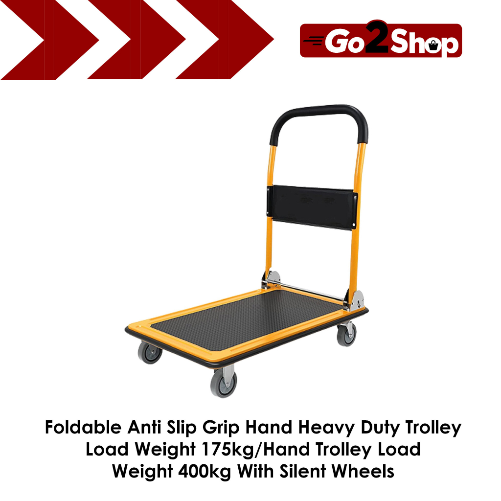 Foldable Anti Slip Grip Hand Heavy Duty Trolley Load Weight 175kg/ Hand ...
