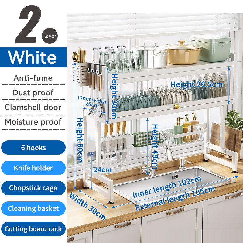 Kitchen Rack Dish Rack Rak Dapur Rak Pinggan With Cabinet Rak Sinki ...