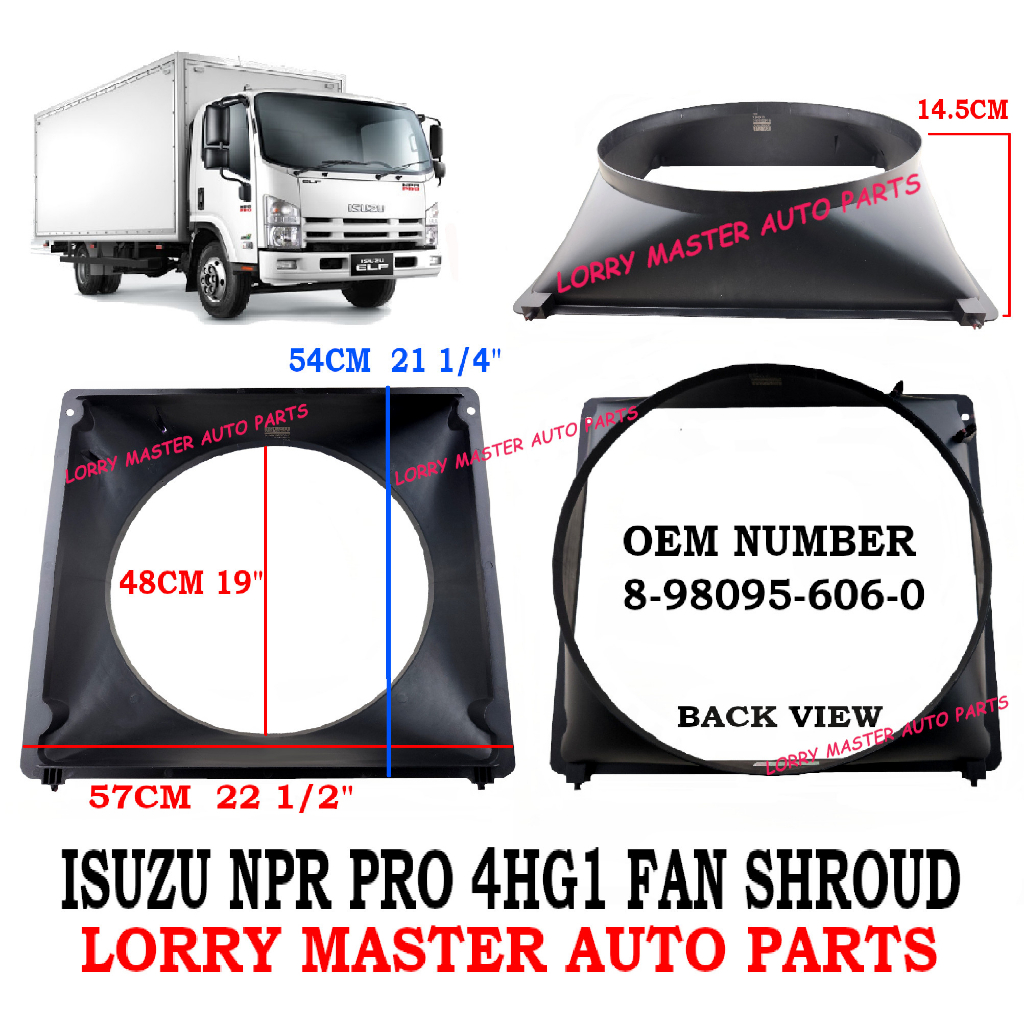 J02S04 FAN SHROUD ISUZU NPR PRO 4HG1 8980956060 8-98095-606-0 LORRY ...