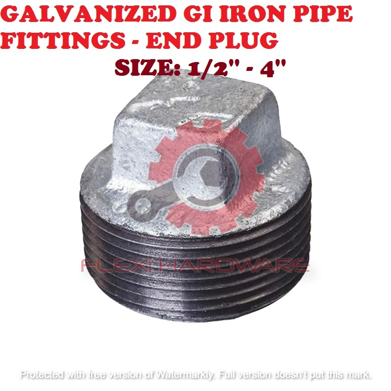 [READY STOCKS] 1/2" - 2" GI END PLUG / GALVANISED IRON END PLUG PIPE ...