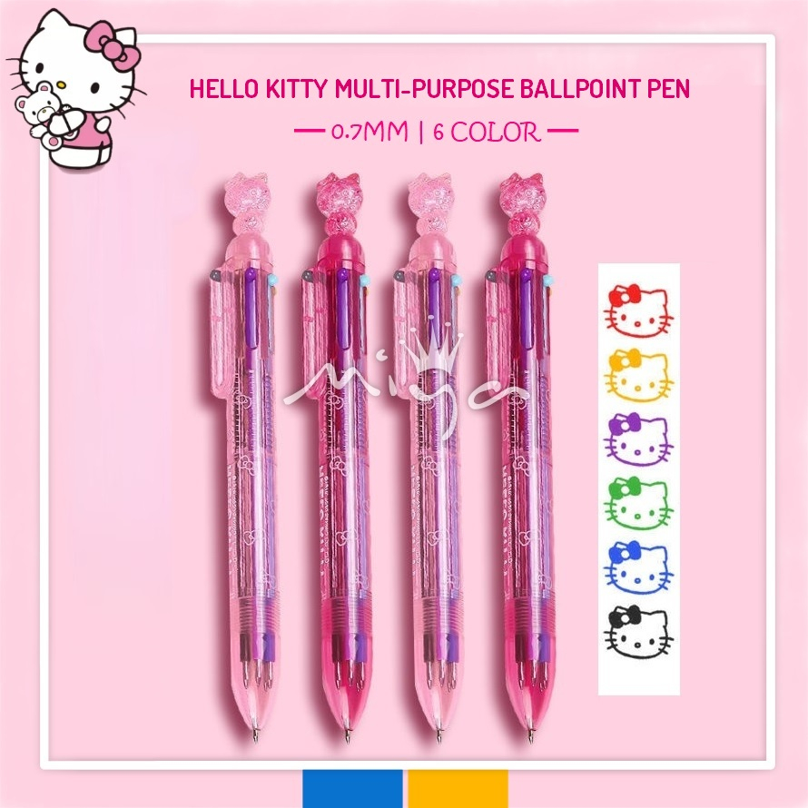 SANRIO HELLO KITTY 6 COLOR MULTI PEN BALLPOINT PEN - 0.7MM | Shopee ...