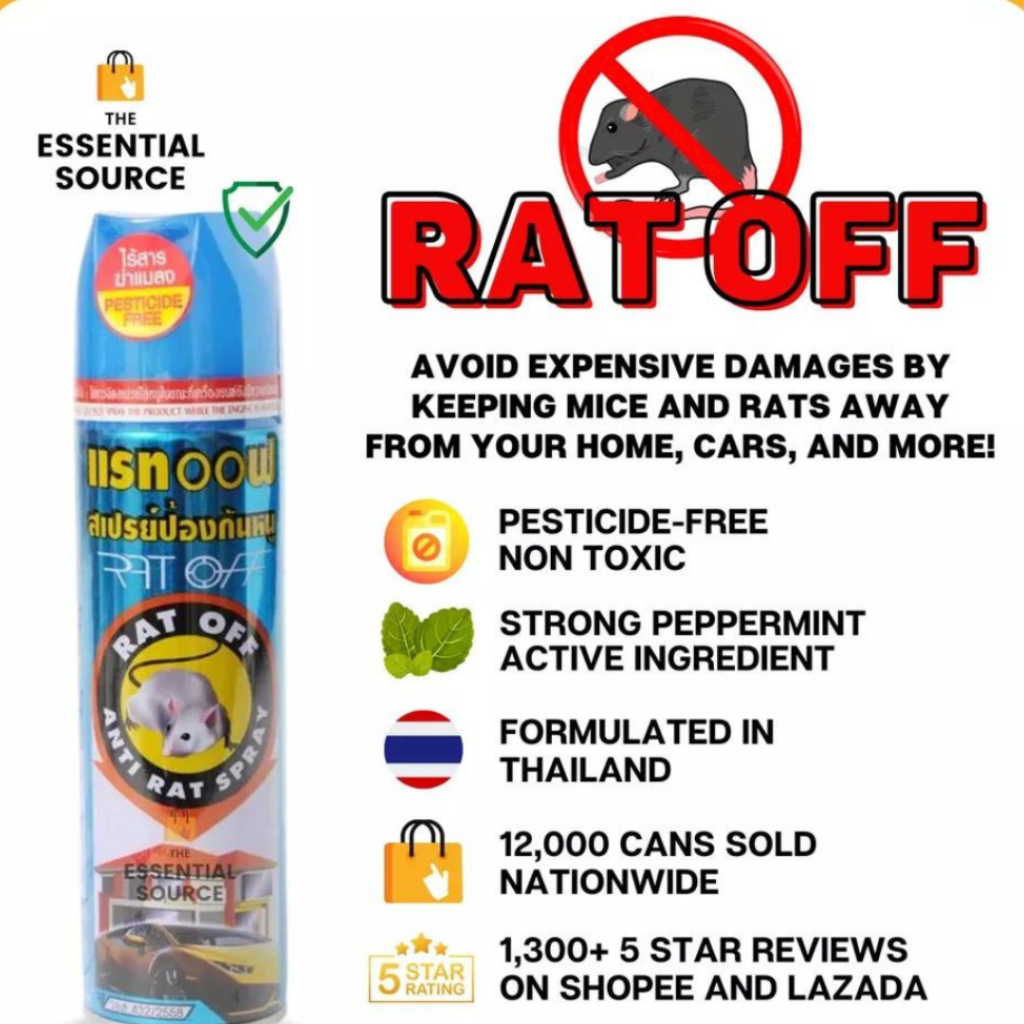 RATOFF | ANTI RAT SPRAY | PENGHALAU TIKUS | SEMUA JENIS TIKUS | 100% ...