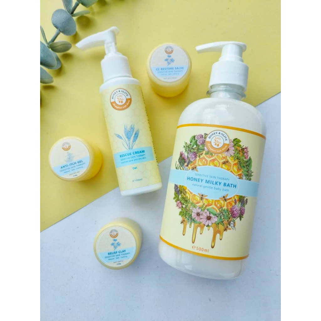 Honey & Olive Baby - Sensitive Skin Therapy Set For Eczema/ Sensitive ...