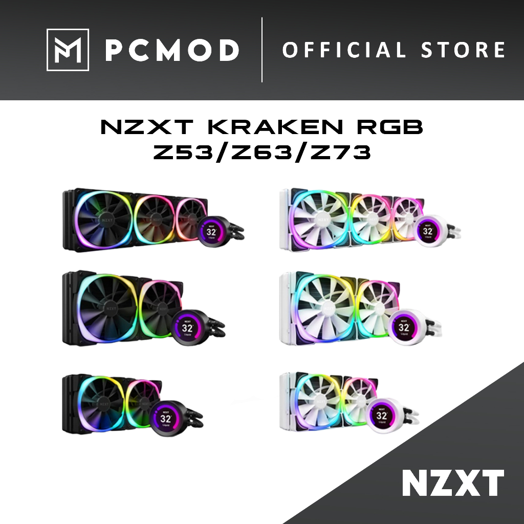 NZXT KRAKEN Z RGB Series | RGB AIO Liquid CPU Cooler | Z53 RGB , Z63 RGB , Z73 RGB | Black ...