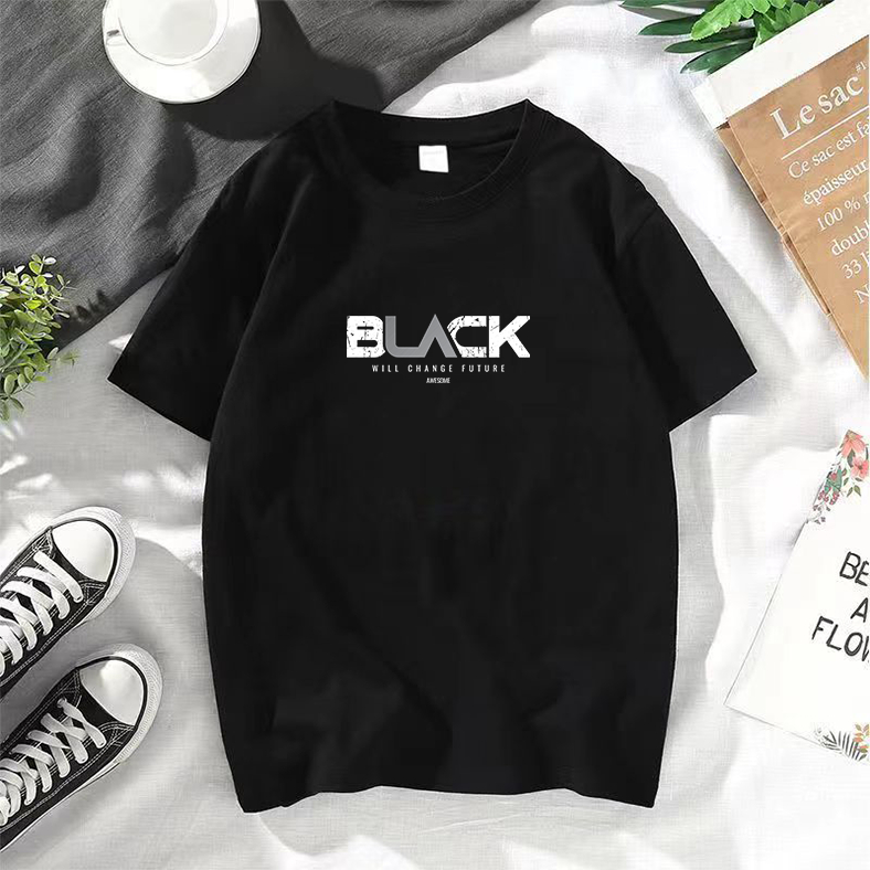 black graphic wording tees baju t-shirt hitam putih hijau biru muda ...