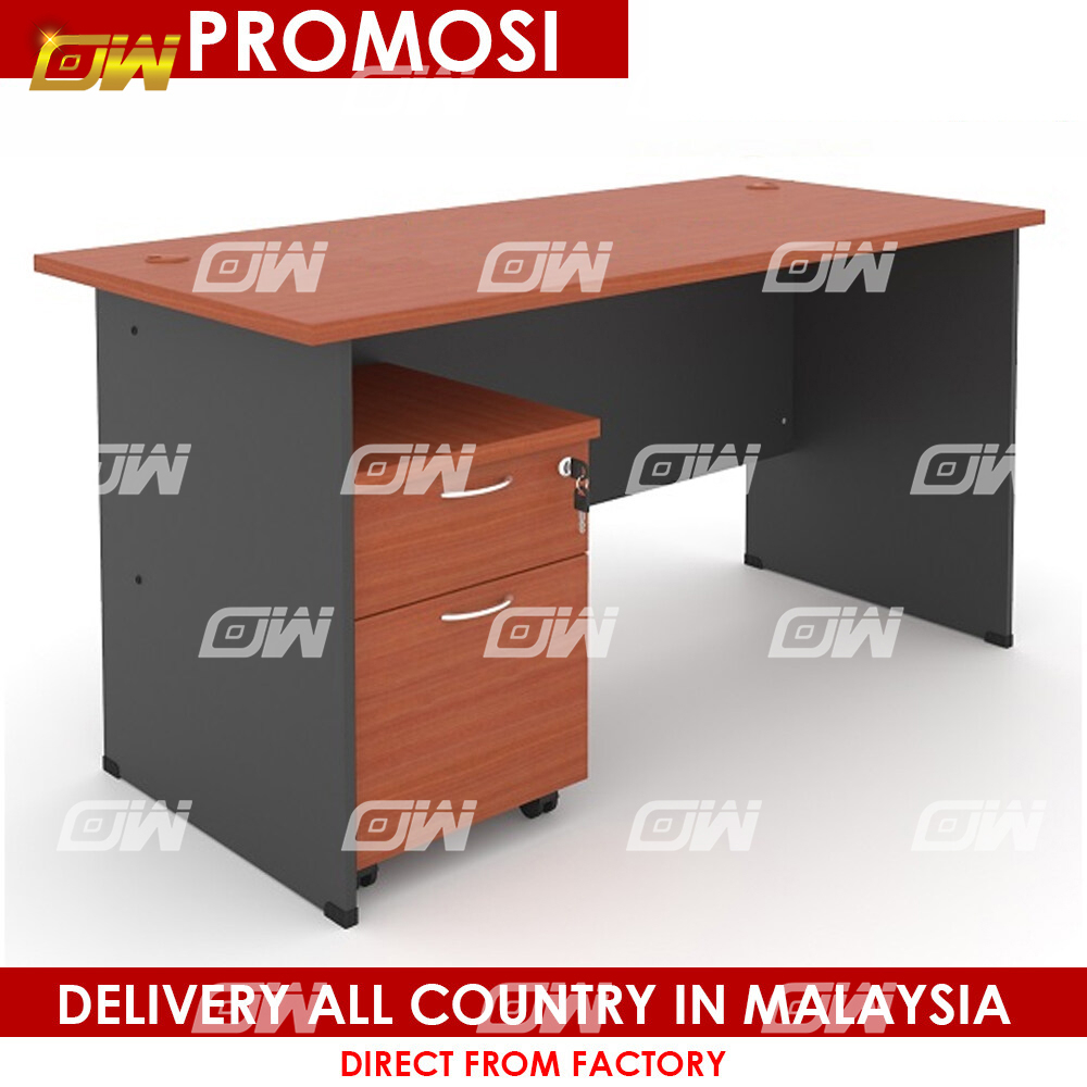 GT127 - 4,5,6 FEET Office Table Set With Drawers Pedestal / Office Desk ...
