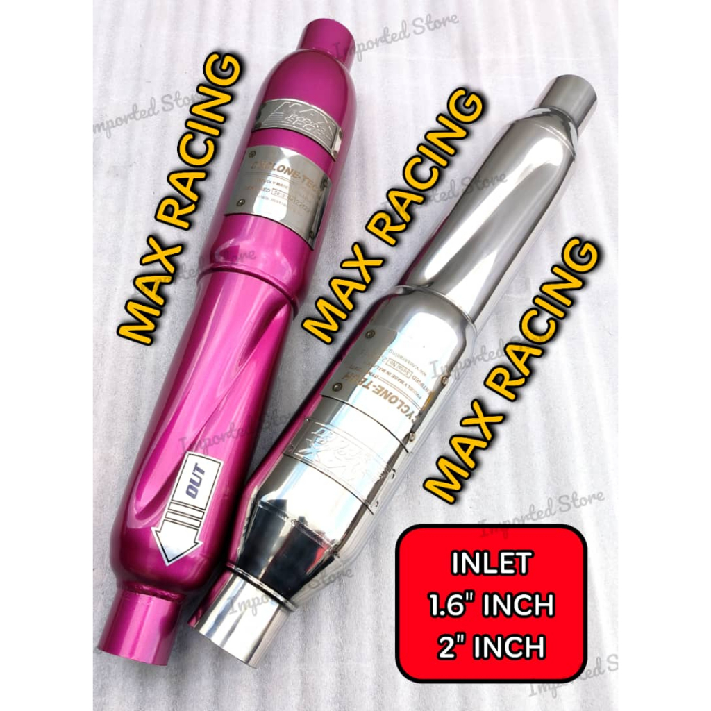 100% MAX RACING Centre Bullet Cyclone Tech (Stainless Steel & Besi) | Shopee Malaysia